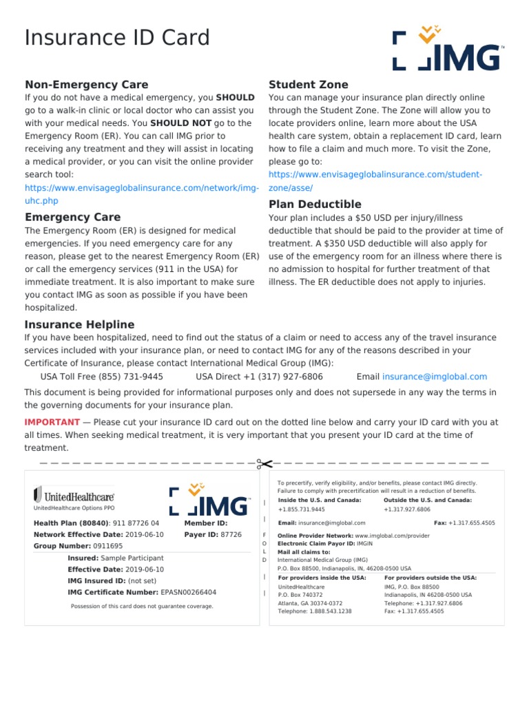 Insurance Card Demo | Download Free PDF | Emergency Department | Deductible