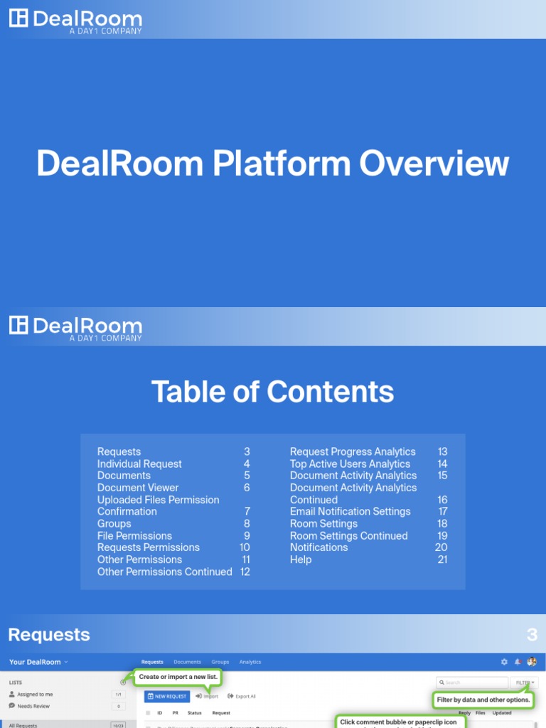 DealRoom M&A Software and Virtual Data Room Overview | PDF | Analytics ...