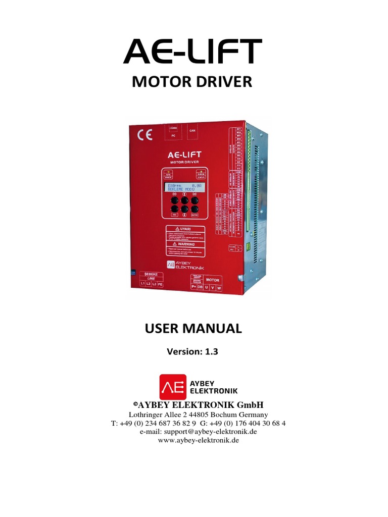 AE Lift Manual v1.3 | PDF | Power Inverter | Relay