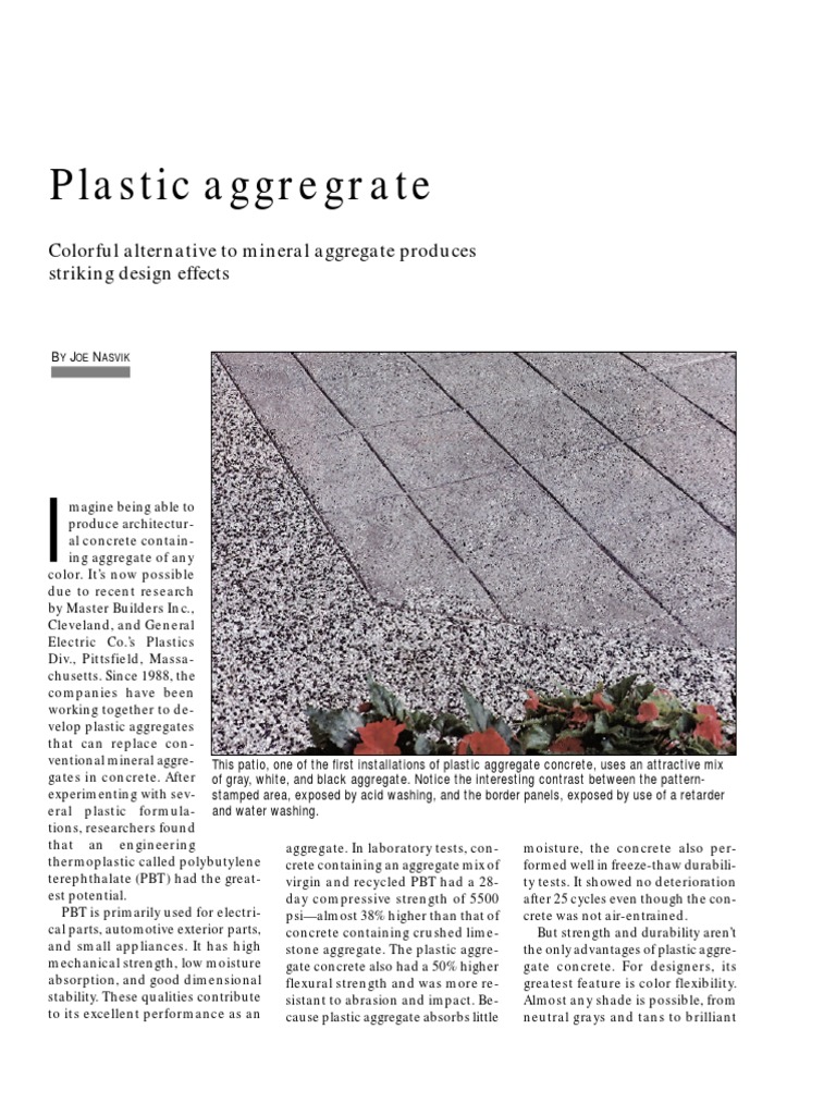 Concrete Construction Article PDF - Plastic Aggregate | PDF ...