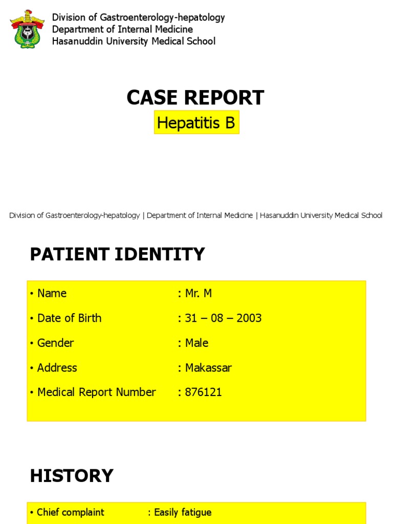 Case Report: Hepatitis B | PDF | Hepatitis | Hepatitis B