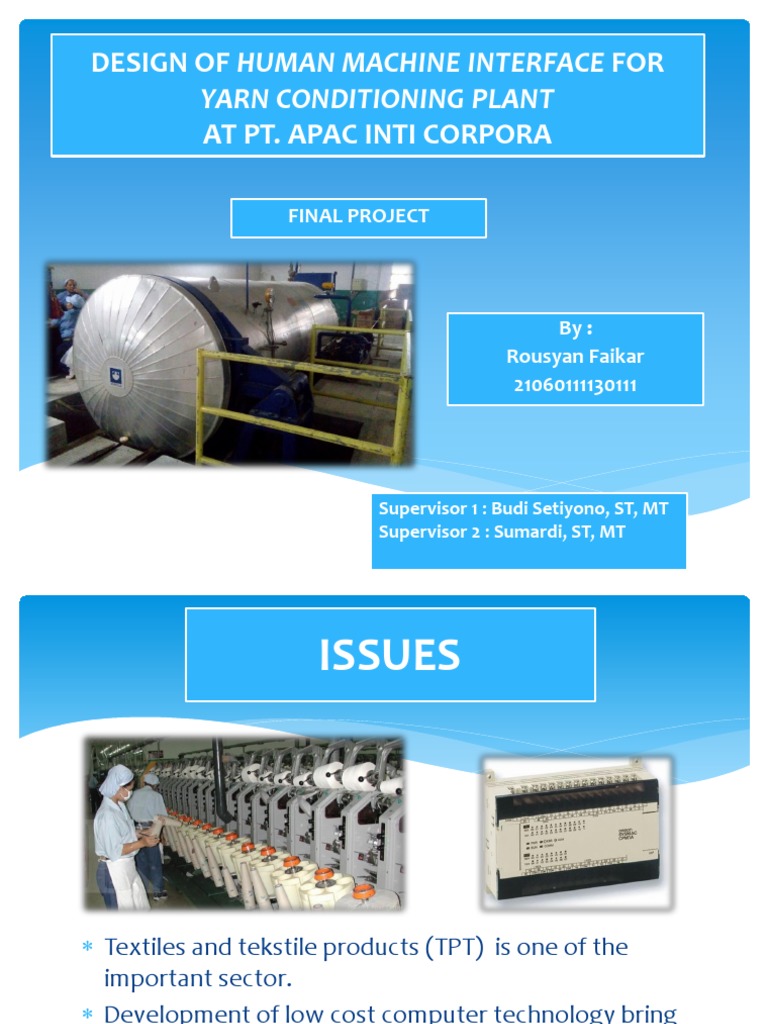 HMI of Yarn Conditioning Plant | PDF | User Interface | Scada