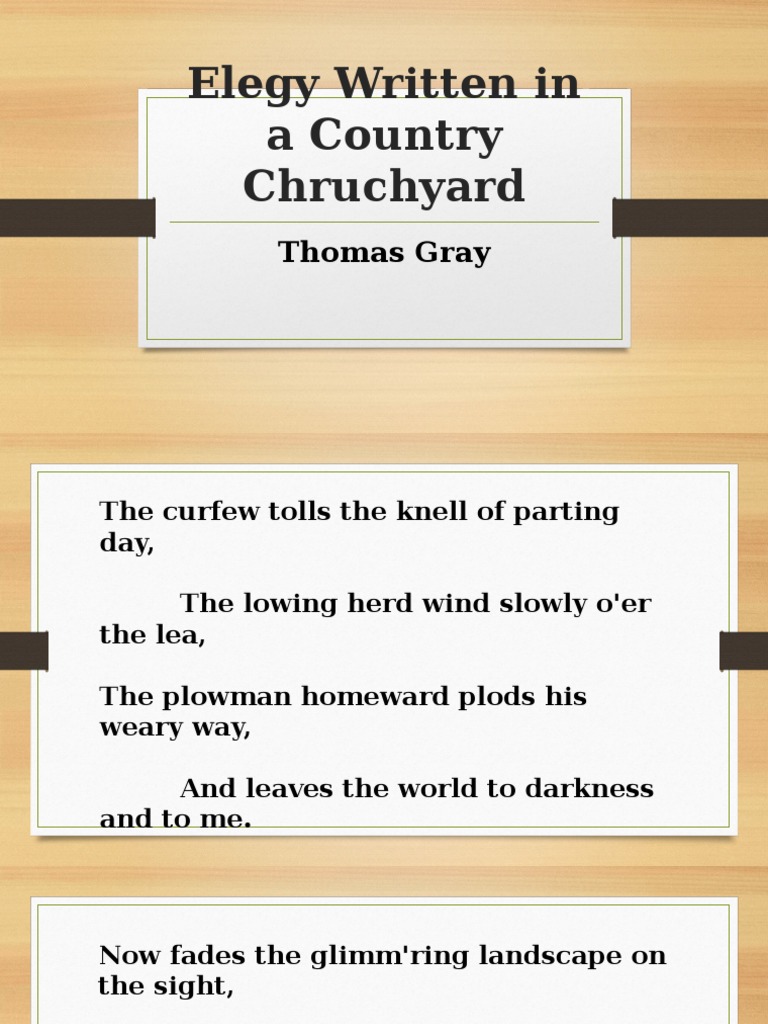 Elegy Written in A Country Chruchyard | PDF | Nature