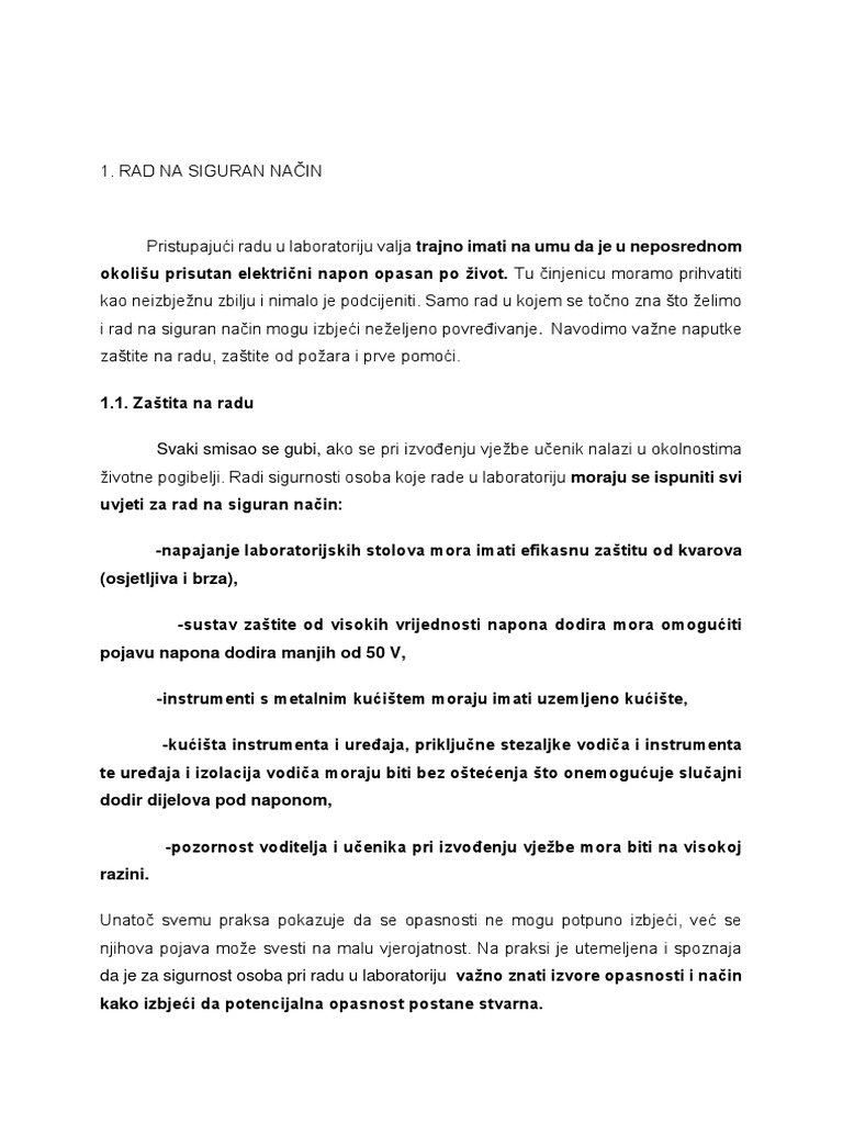 Rad Na Siguran Način | PDF