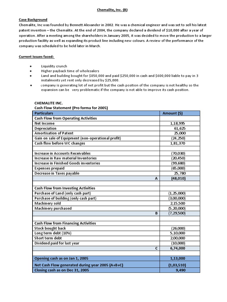 B04 Chemalite | PDF | Dividend | Expense