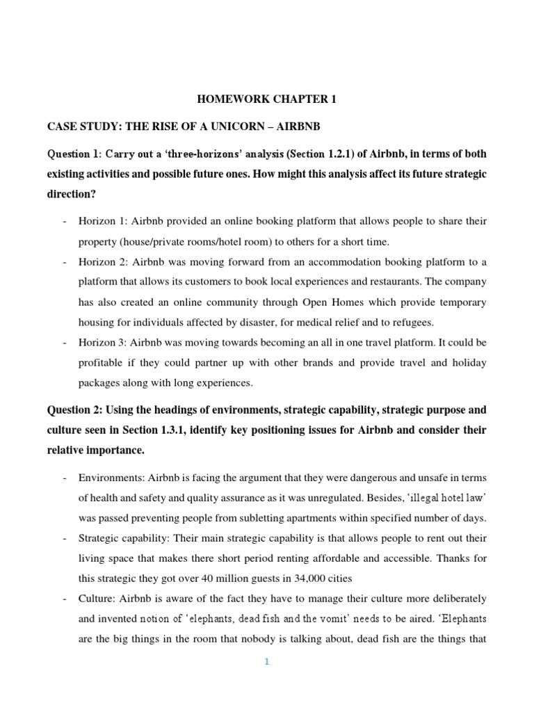 Case Study: The Rise of A Unicorn - Airbnb | PDF | Airbnb | Business