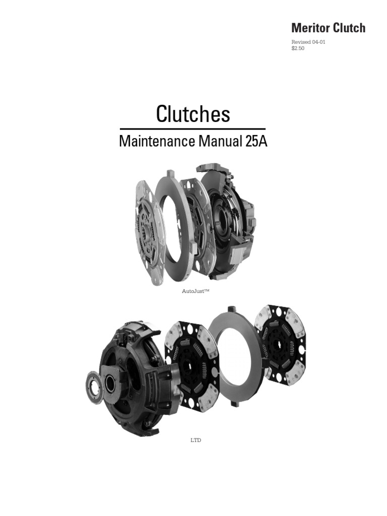 Meritor Clutch Maintenance Manual | PDF | Clutch | Vacuum Cleaner