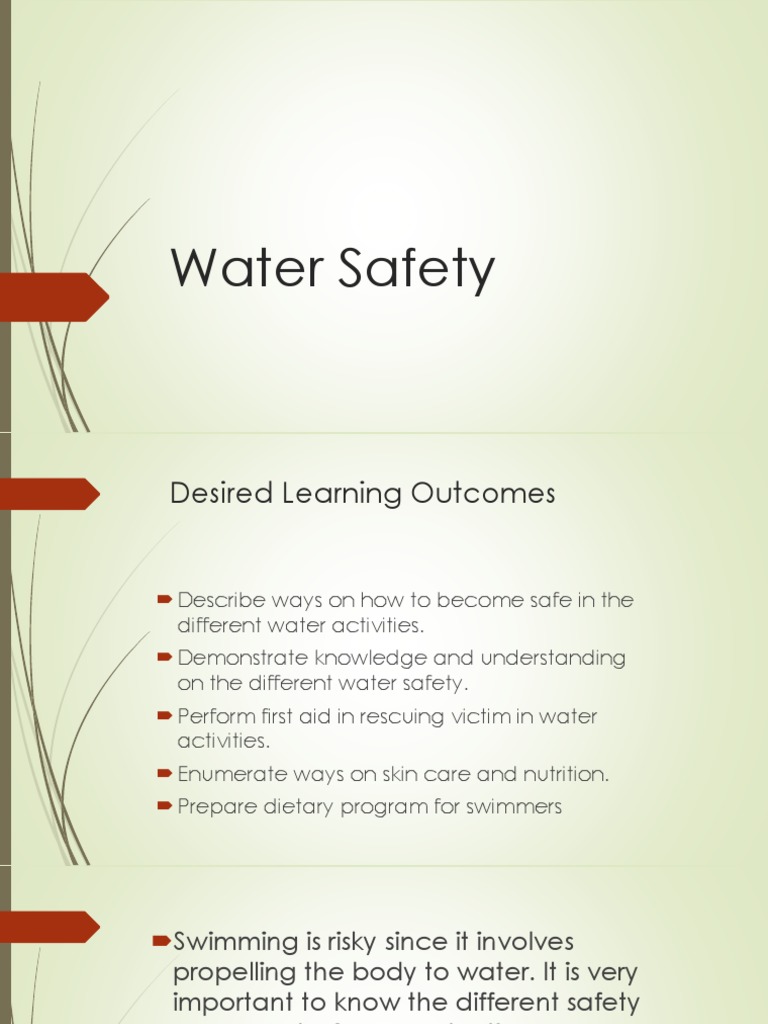 Water Safety | PDF | Cardiopulmonary Resuscitation | Swimming