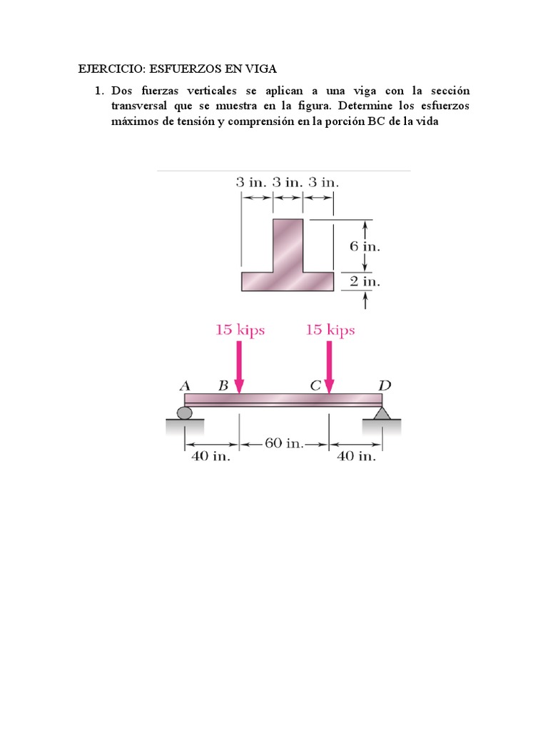 Ejercicio Resistencia de Materiales | PDF