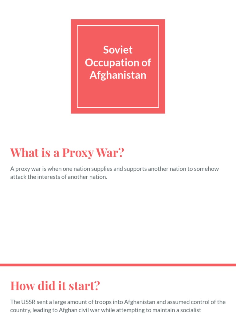 Soviet Occupation of Afghanistan | PDF | Soviet Union | World Politics