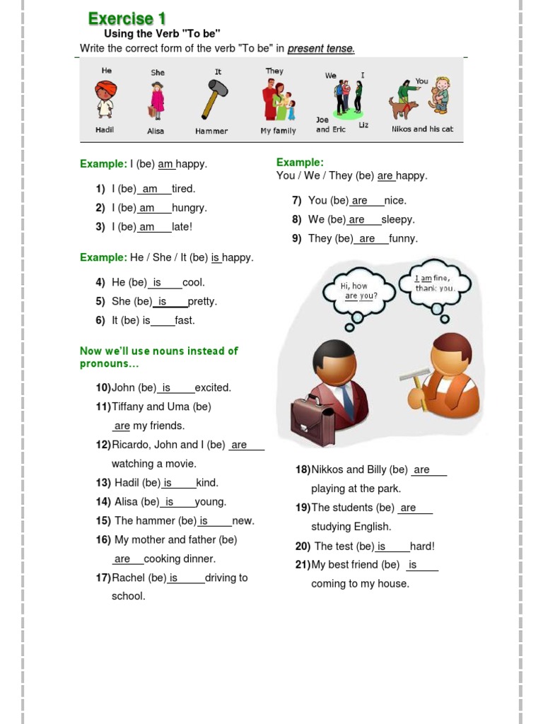 Verb To Be With Reading Comprenhension, Multiple Choice | PDF | Verb ...