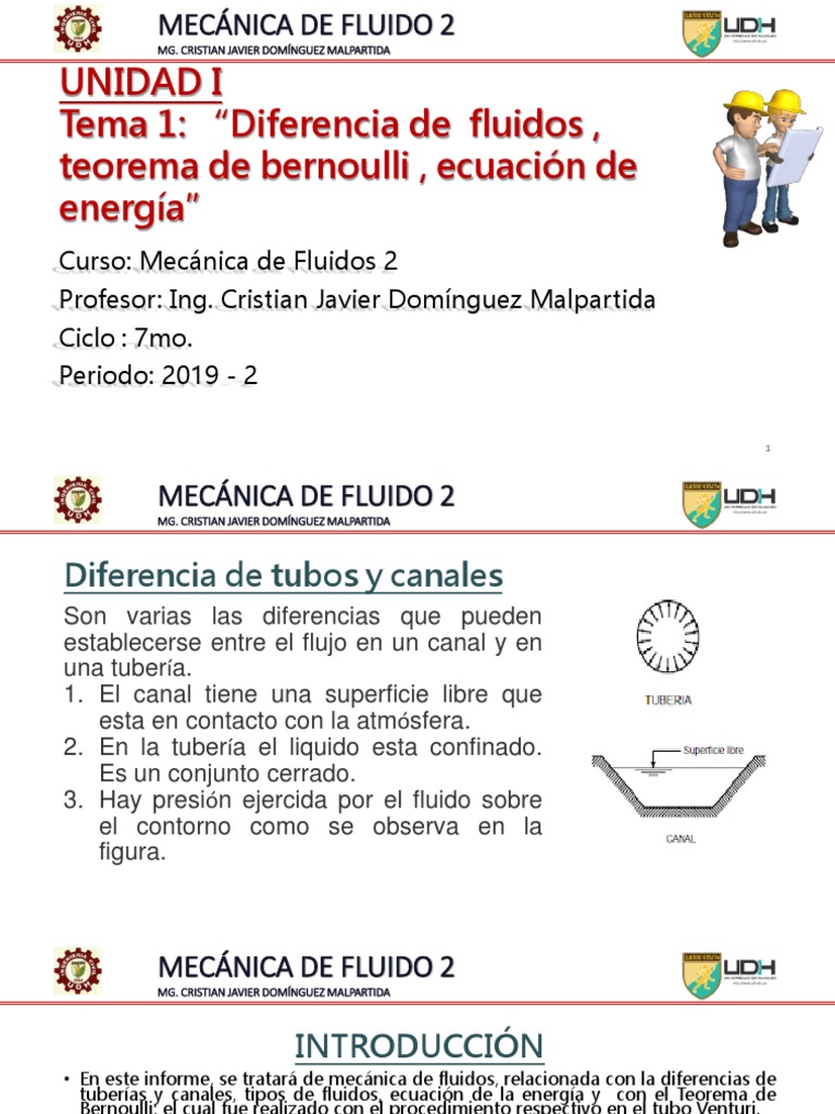 Tema 01 - Mecanica de Fluidos 2 | PDF | Fluido | Fricción