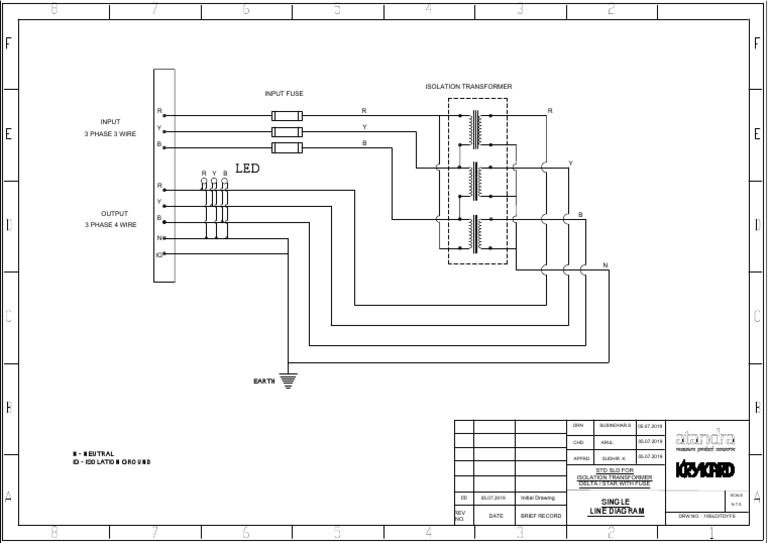 Isolation Transformer Single Line Diagram | PDF | Power Engineering ...