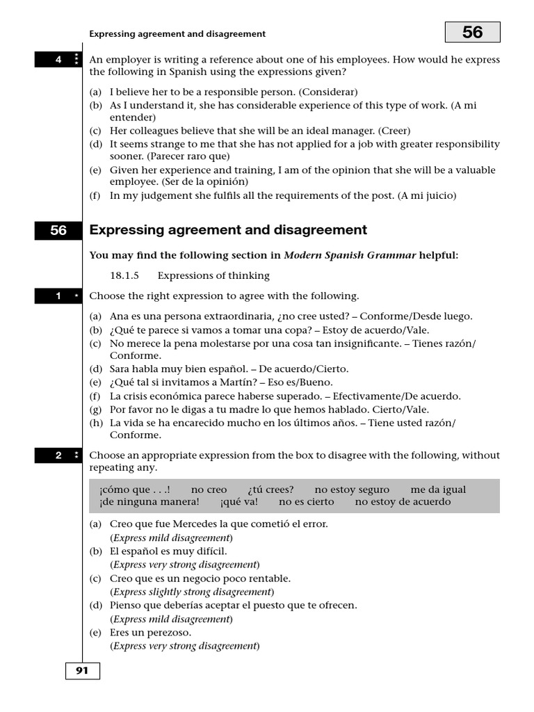 Expressing Agreement and Disagreement | PDF