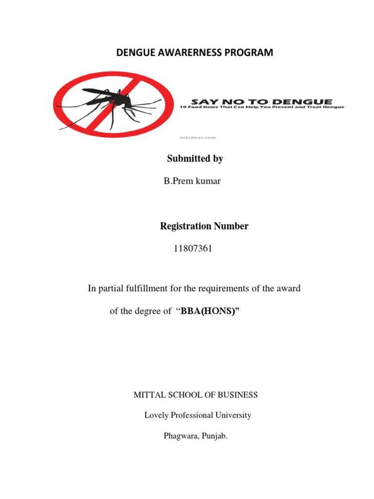 Dengue Awareness Program Overview | PDF | Aedes Aegypti | Mosquito
