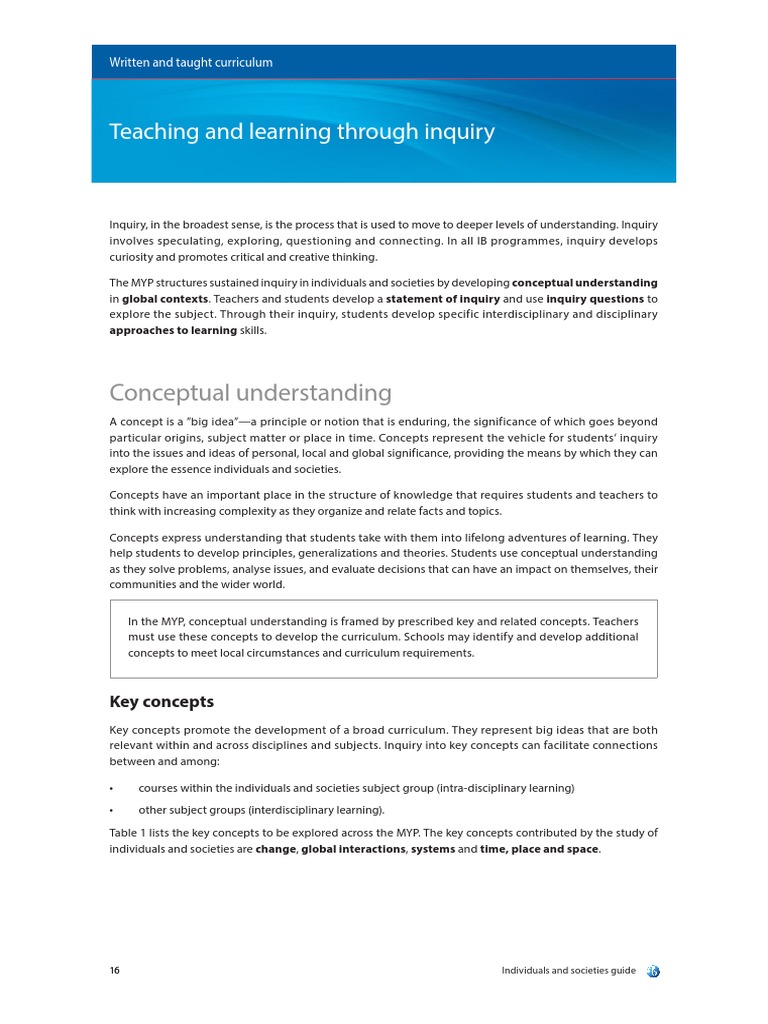 MYP Concepts - Relevant Pages PDF | PDF | Sustainability | Resource