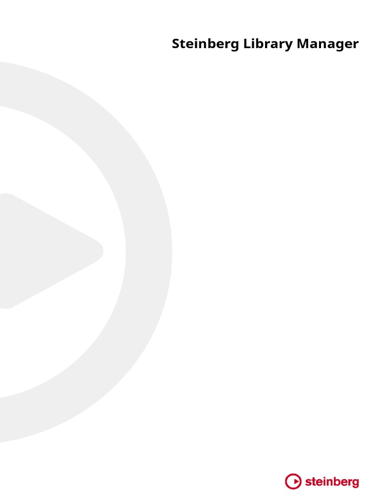 Library Manager 1 Steinberg Library Manager en | PDF | Computer File ...