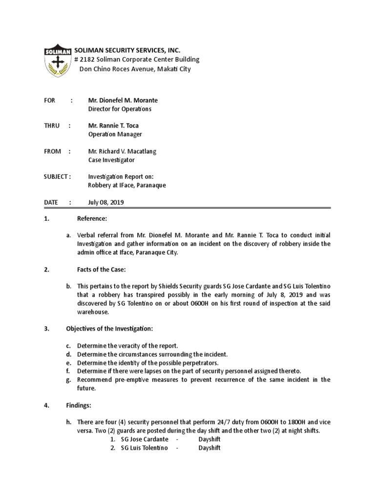 Don Chino Roces Avenue, Makati City: Soliman Security Services, Inc ...