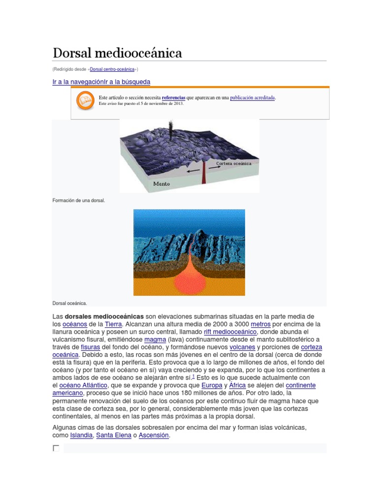 Dorsal Oceánica | PDF | Estructura de la tierra | Geología
