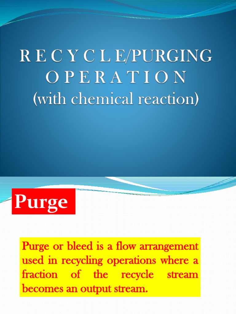 R E C Y C L E Purging With Reaction | PDF | Chemical Reactor | Nitrogen