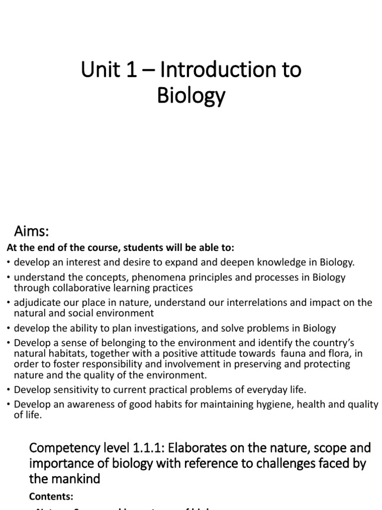 Introduction of Biology | PDF | Biology | Life