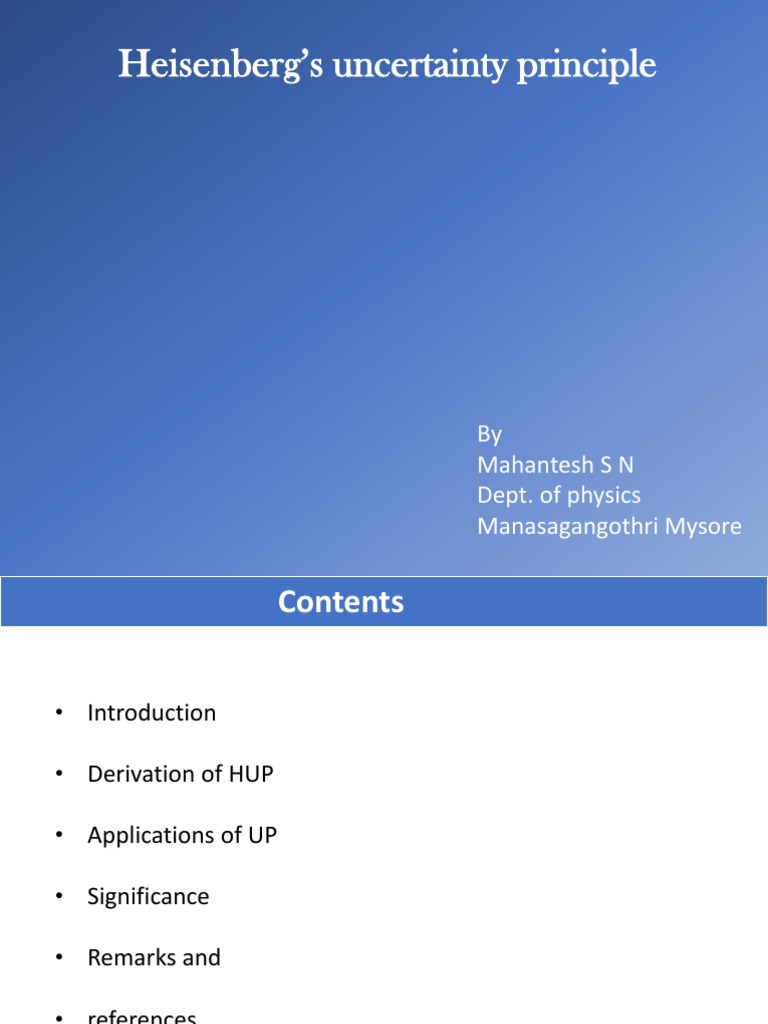 Heisenberg Principle Uncertainity PDF | PDF | Uncertainty Principle | Waves