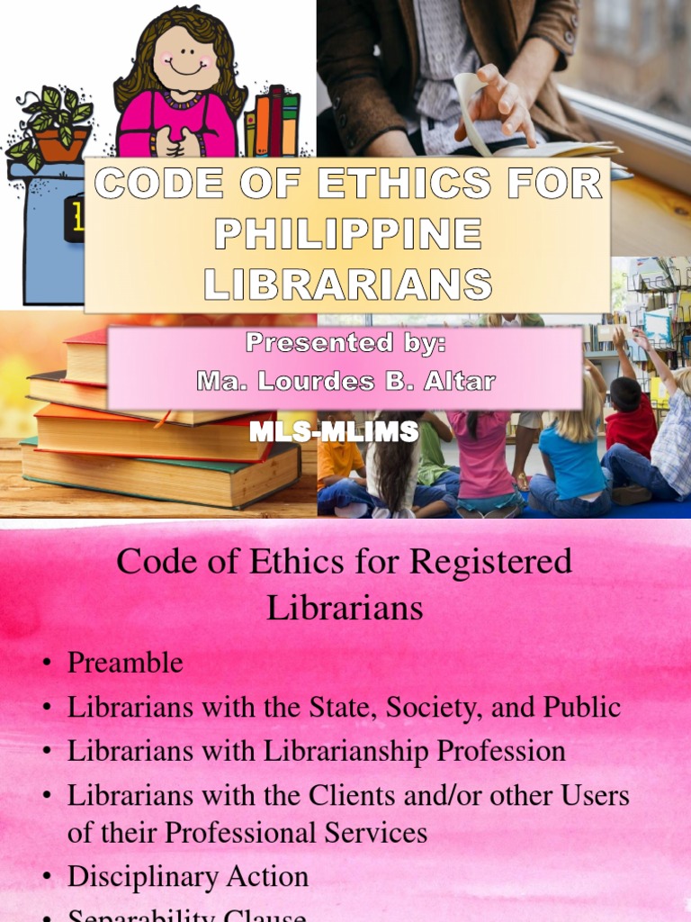 1 - Code of Ethics For Philippine Librarians | PDF | Librarian | Profession
