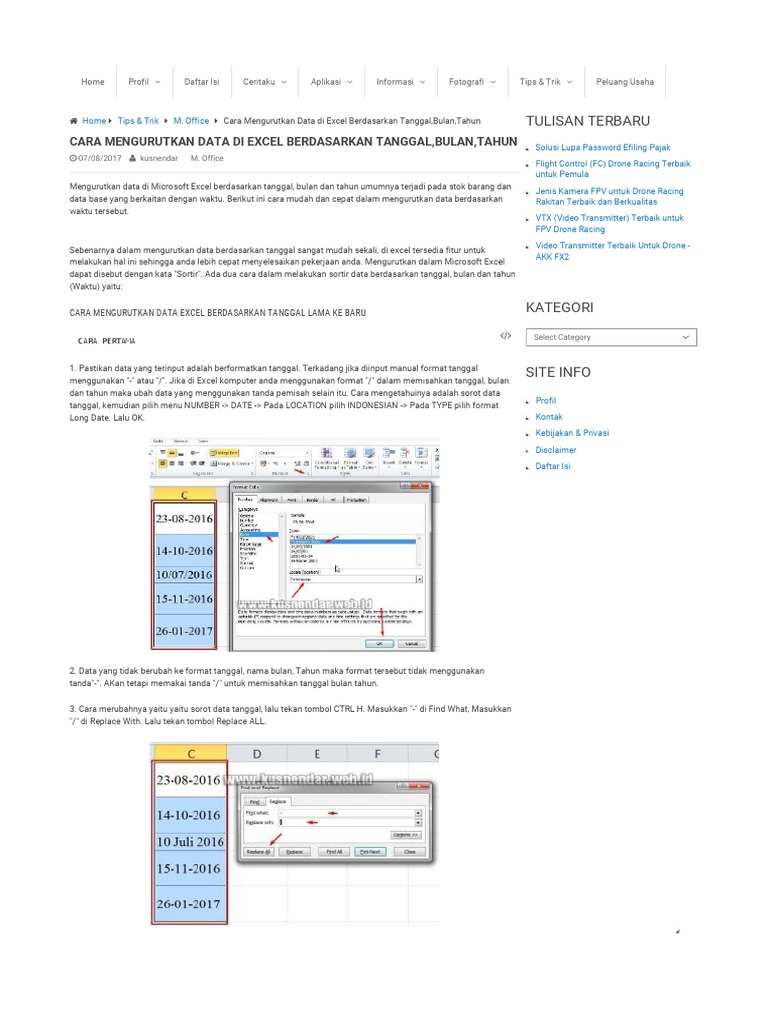 Cara Mengurutkan Data Di Excel Berdasarkan Tanggal, Bulan, Tahun | PDF