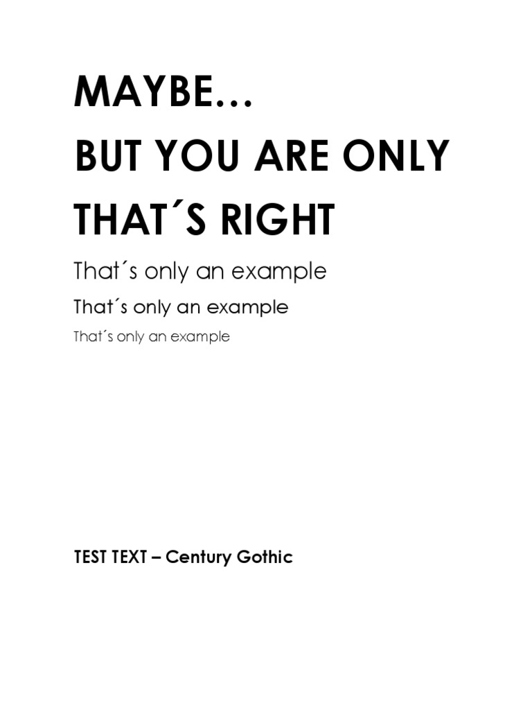 Century Gotic Text | PDF