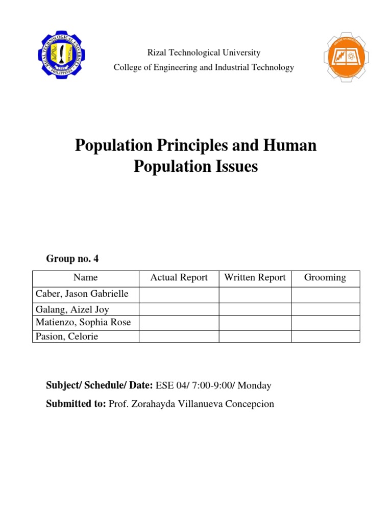 Population Principles and Human Population Issues | PDF | Population ...