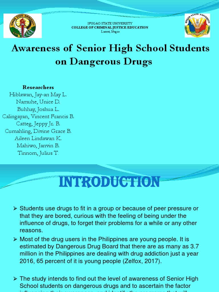 Awareness of Senior High School Students On Dangerous Drugs | PDF ...