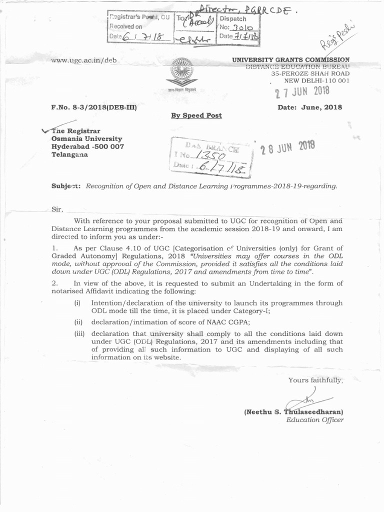 UGC Letter | PDF | Government | Social Institutions