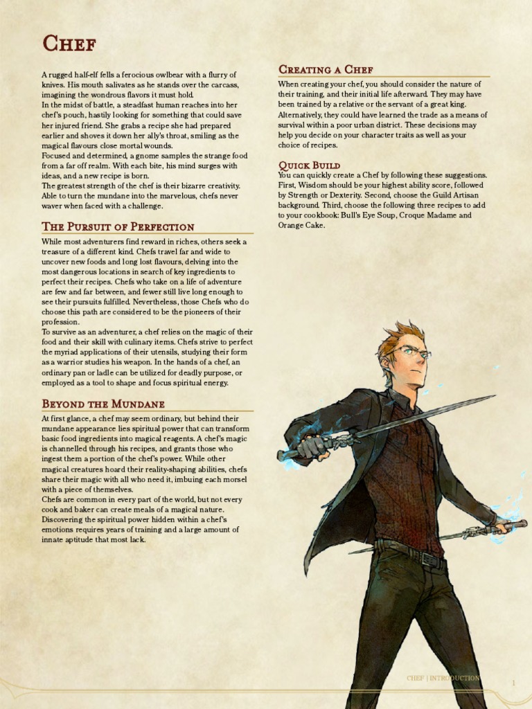 DND Class Chef | PDF | Recipe | Cookbooks