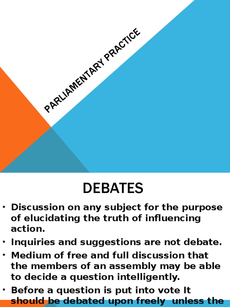 Debates | PDF