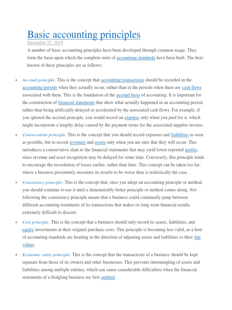 Basic Accounting Principles | Download Free PDF | Accounting ...