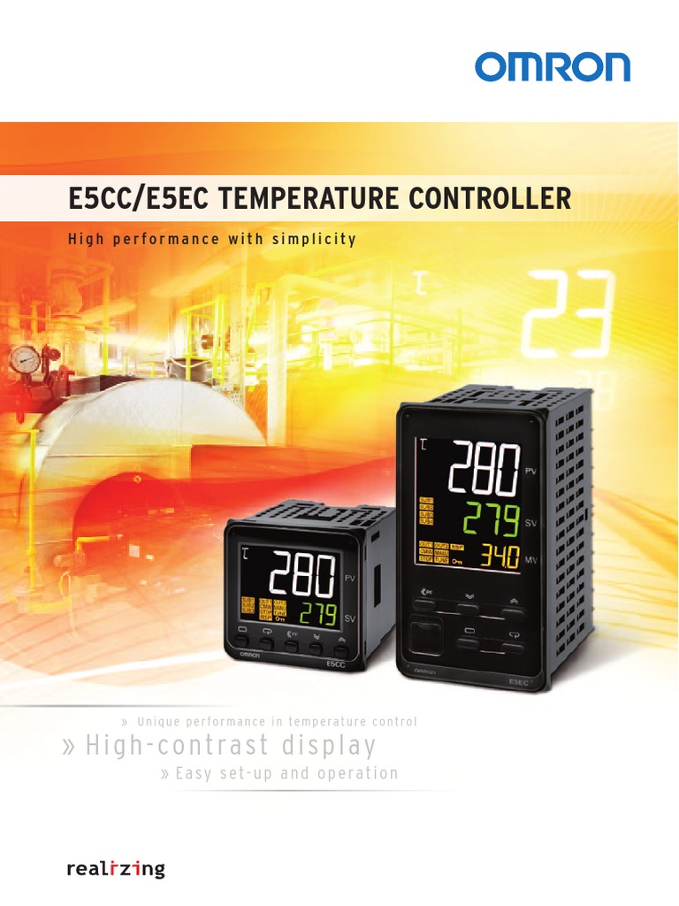 E5Cc/E5Ec Temperature Controller: High-Contrast Display | PDF | Relay | Thermocouple