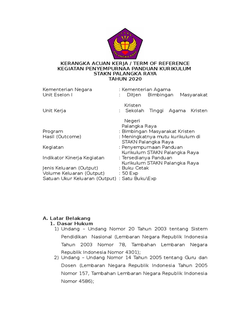 Penyempurnaan Kurikulum STAKN 2020 | PDF | Seni