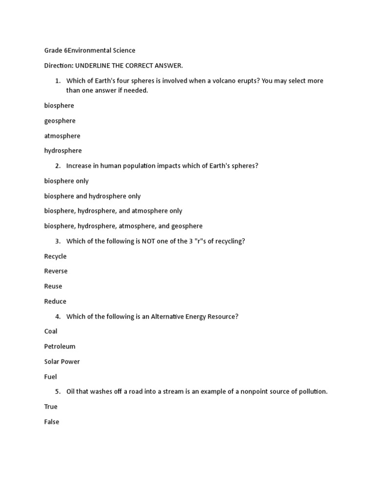 Grade 6environmental Science Reviewer | PDF | Fuels | Fossil Fuels