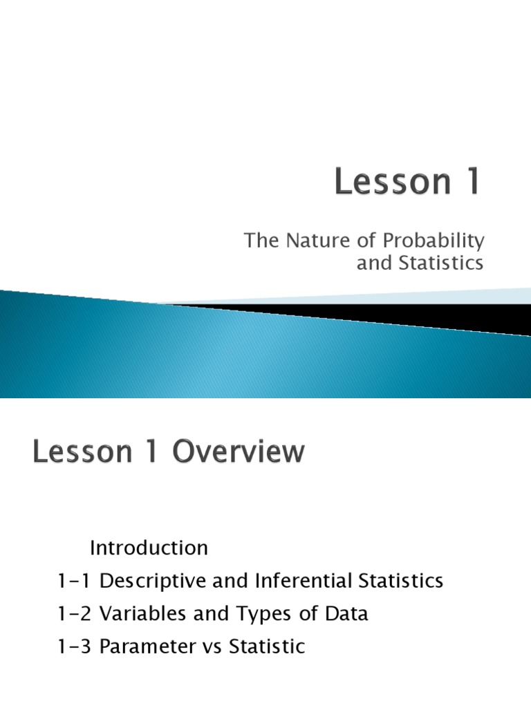 The Nature of Probability and Statistics | PDF | Level Of Measurement ...