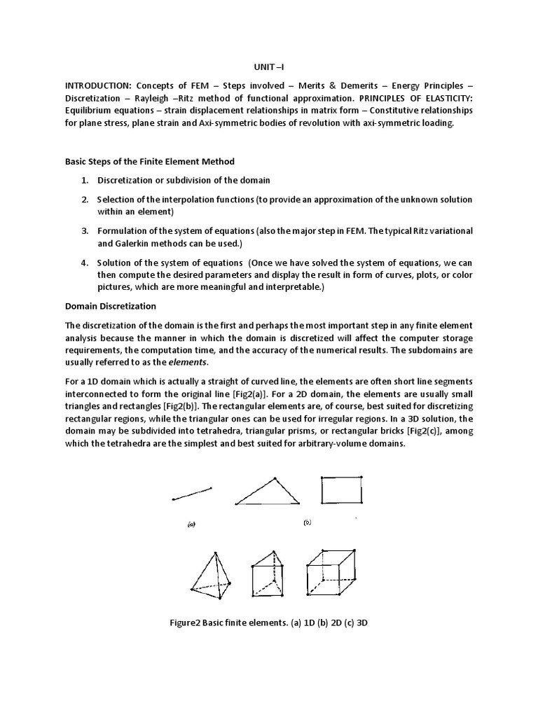 Unit I Part-1 | PDF | Finite Element Method | Equations