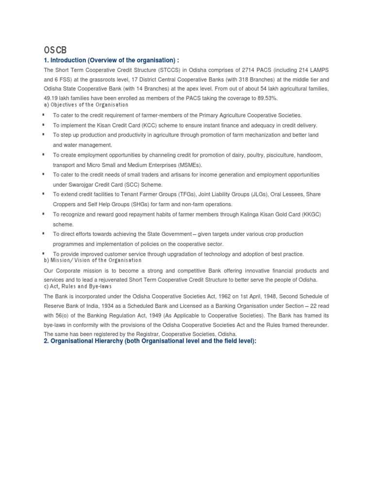 OSCB | PDF | Cooperative | Banks