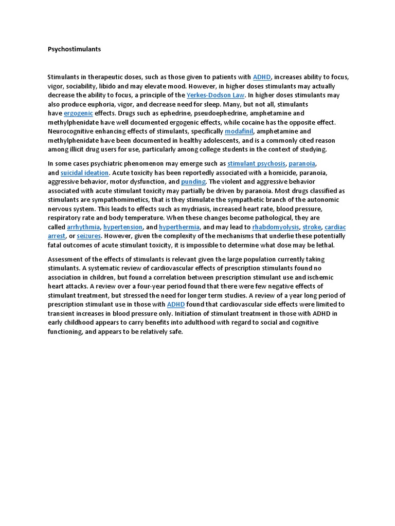 Adhd Yerkes-Dodson Law Ergogenic Modafinil: Psychostimulants | Download ...