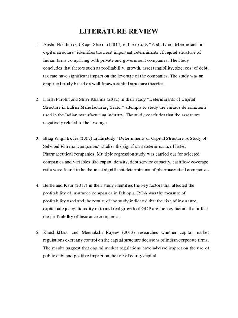 LR of Capital Structure | PDF | Capital Structure | Leverage (Finance)