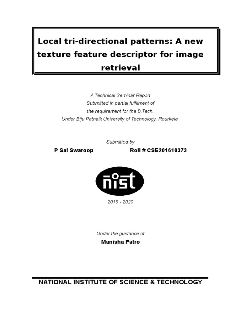 Local Tri-Directional Patterns: A New Texture Feature Descriptor For Image Retrieval | PDF ...