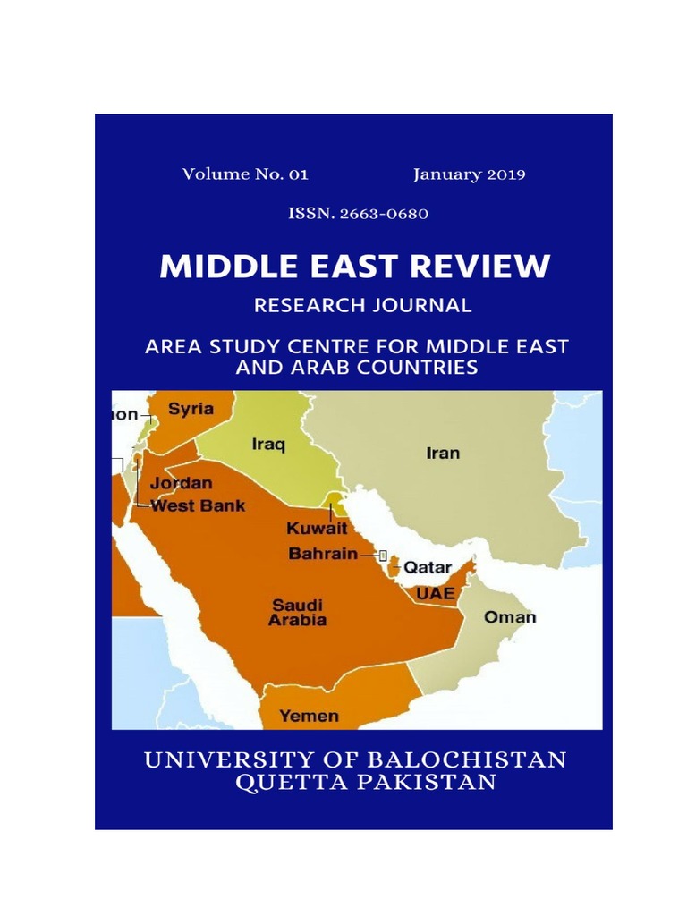 Middle East Review Volume 1: Research Journal of Area Study Centre ...