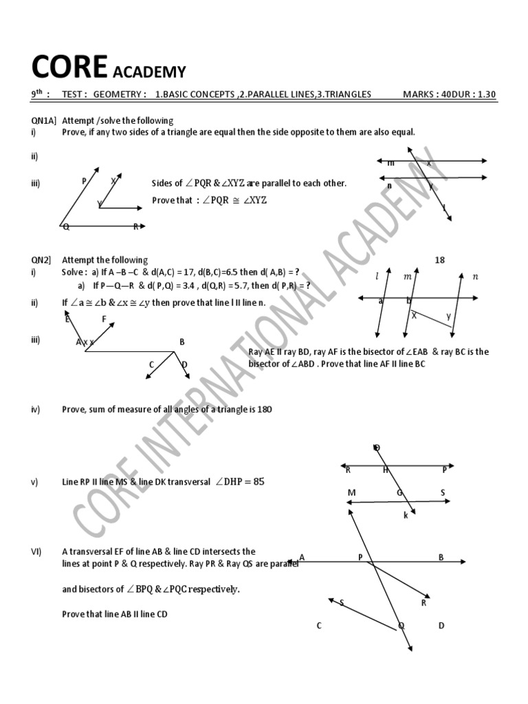 Geom 1,2 & 3 | PDF | Triangle | Euclidean Plane Geometry