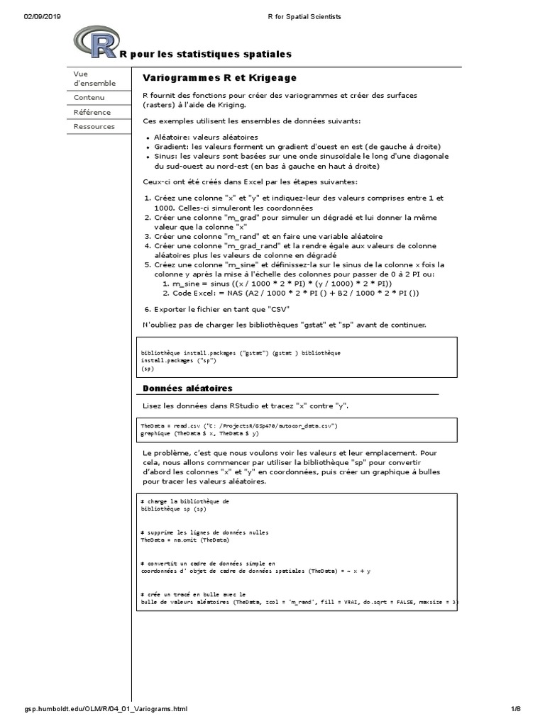 R For Spatial Scientists | PDF | Microsoft Excel | Méthode scientifique