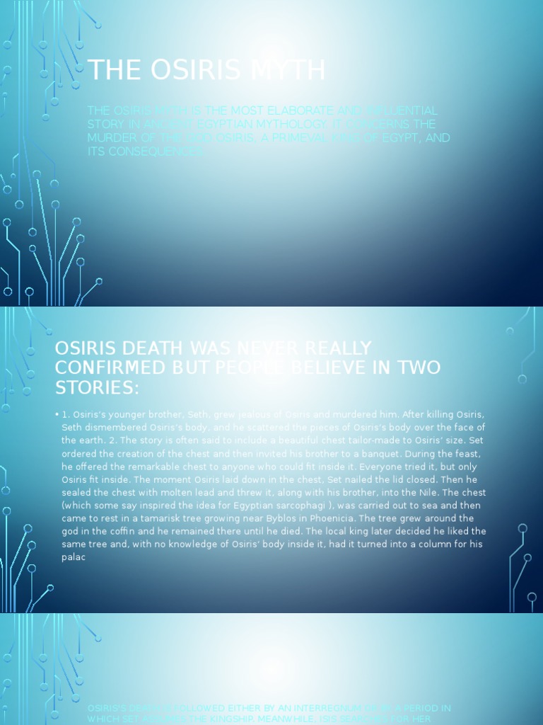 The Osiris MYTH | PDF | Ancient Egyptian Religion | Osiris