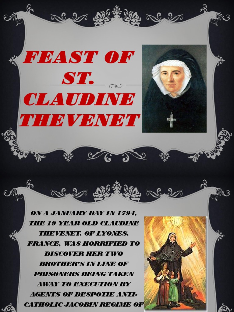 St. Claudine Thévenet: A Legacy of Forgiveness | PDF | Social Science ...