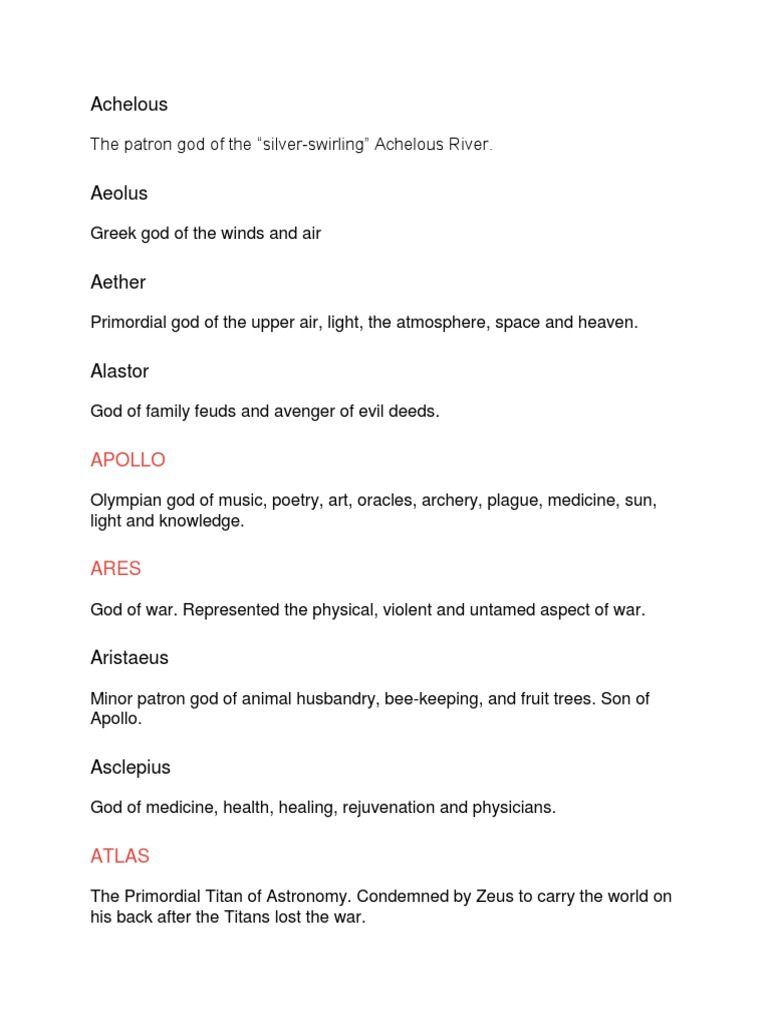 Achelous | PDF | Muse | Zeus